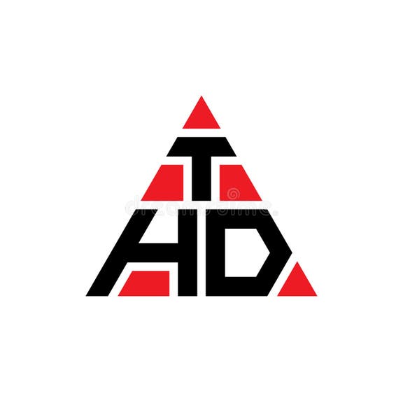 THD Triangle Letter Logo Design with Triangle Shape. THD Triangle Logo ...
