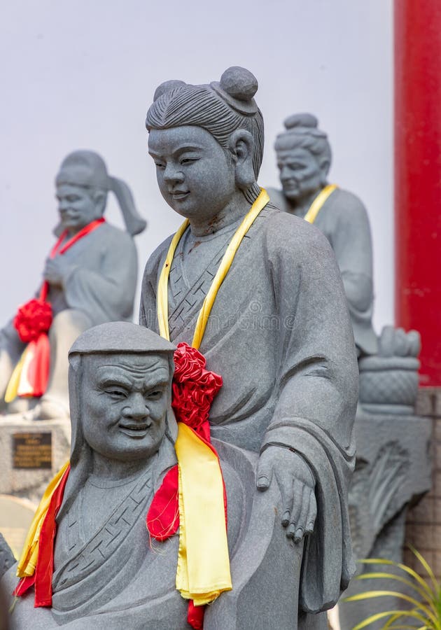 Thean Hou Temple Statues stock photo. Image of attraction - 329655936