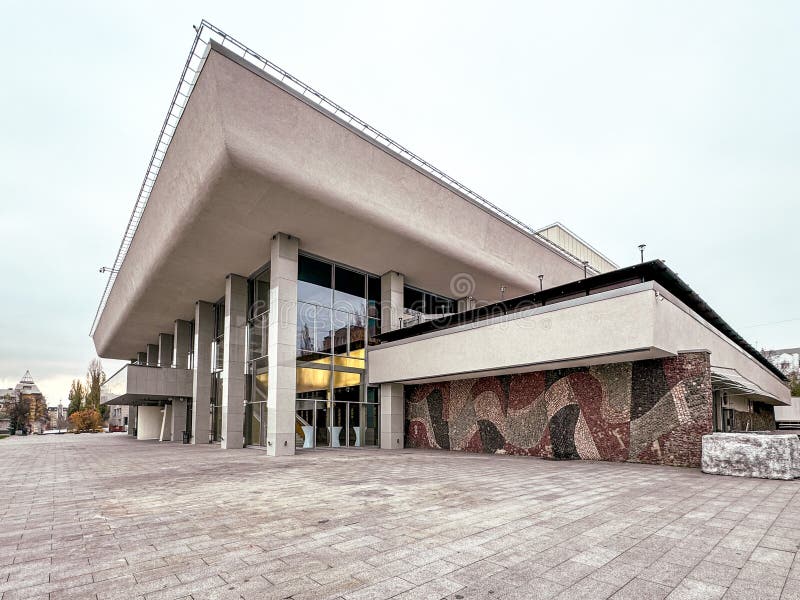 Theater Building in the City Stock Photo - Image of landscape, town ...