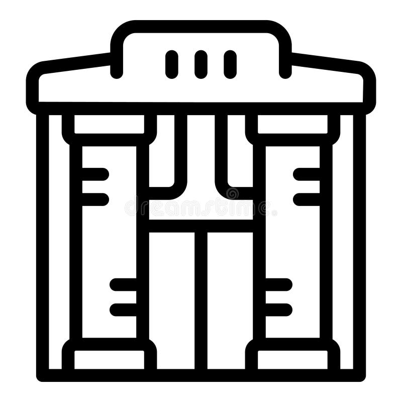 Theater Building Icon Outline Vector. Puppet Show Stock Illustration ...