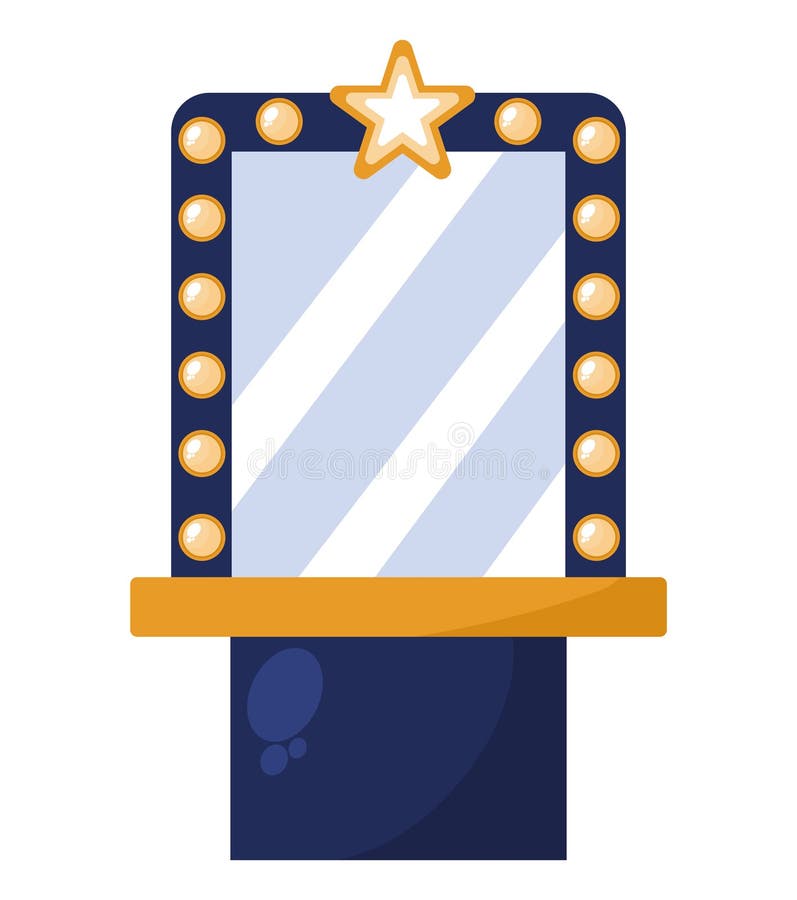 Theater celebrity mirror stock vector. Illustration of electric - 310842712