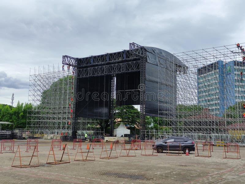 Theater Construction in Jakarta Stock Photo - Image of arena ...