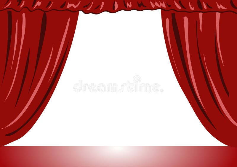 Theater Curtains Vector Illustration Stock Vector - Illustration of ...