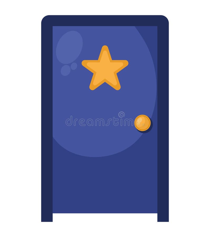 Theater door with star stock vector. Illustration of actor - 310836712