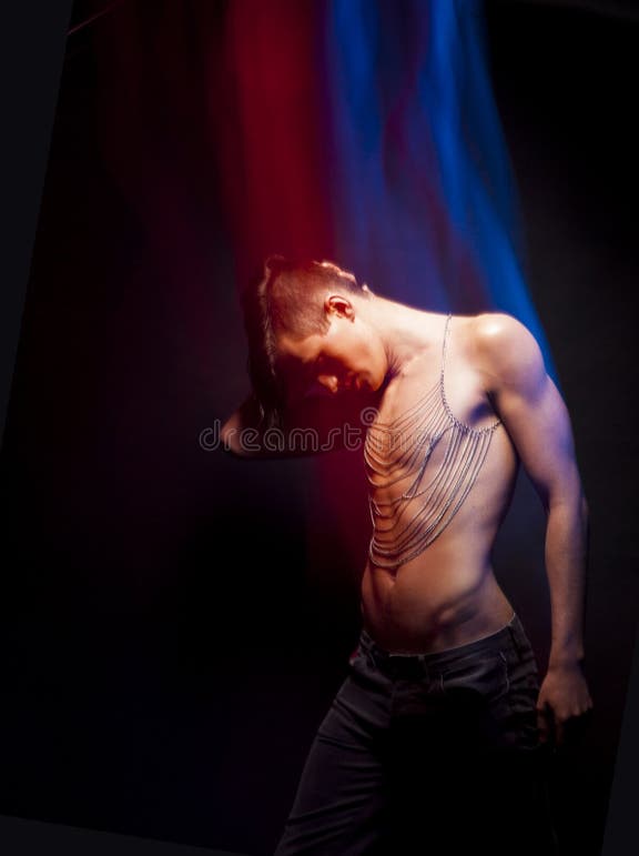 Theater. Emotions. Dramatic Actor Acting. Performance Stock Photo ...