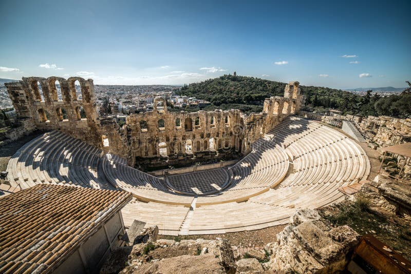 Theater of Herodes Atticus, Acropolis of Athens, Greece Stock Image ...