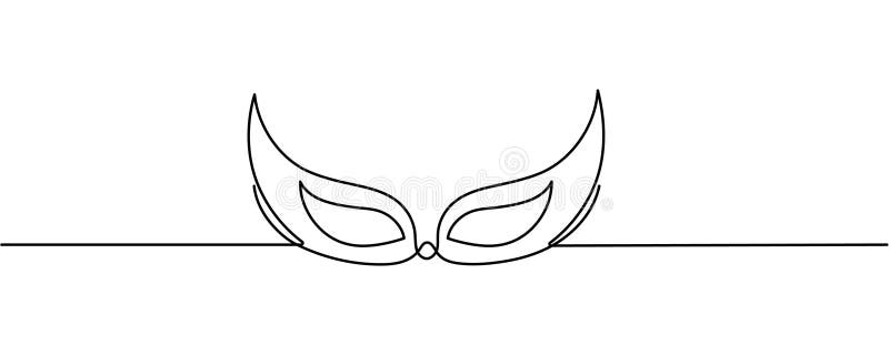 Theater Humor Smile Mask One Line Continuous Line Art Editable Stroke ...