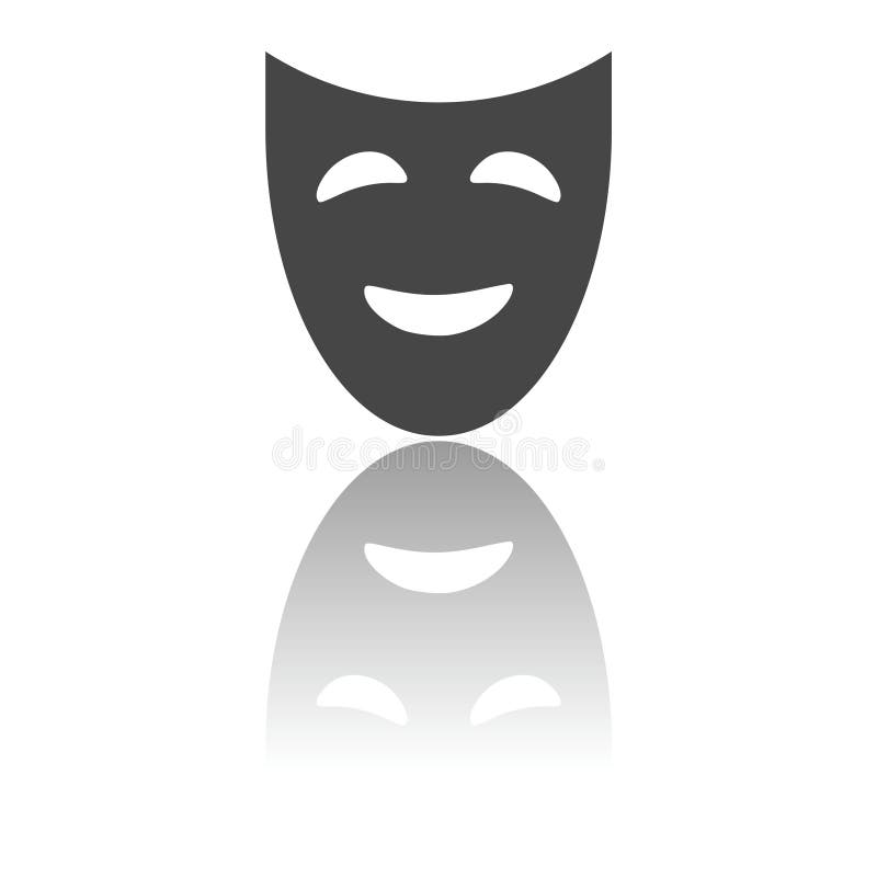Theater icon happy mask stock vector. Illustration of opposites - 87996562