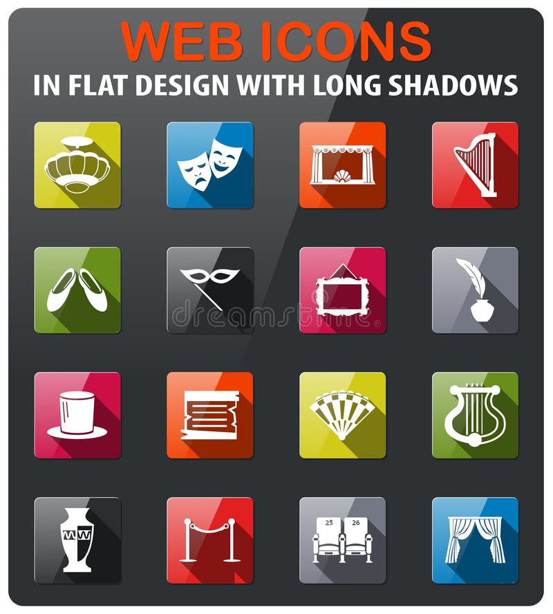 Theater icon set stock illustration. Illustration of masks - 88450160