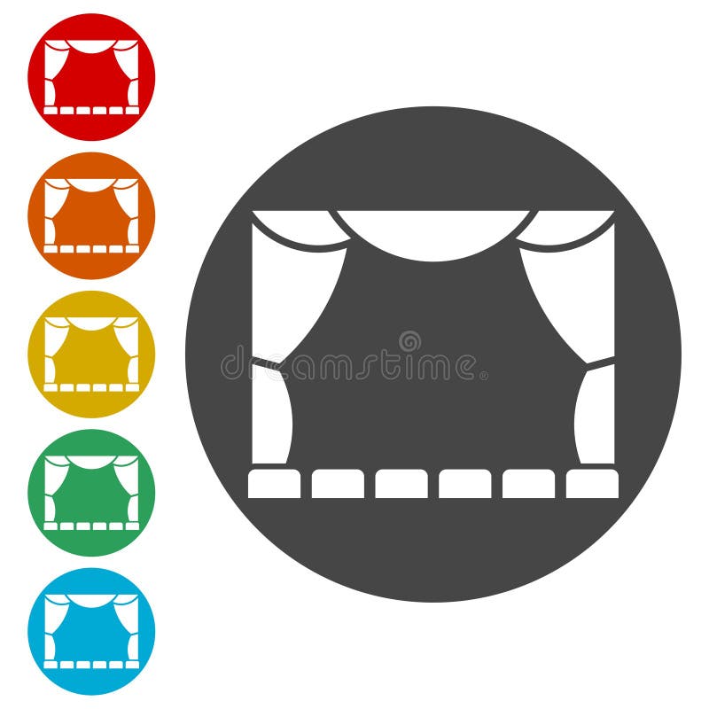 Theater icon stock vector. Illustration of artistic - 184255416