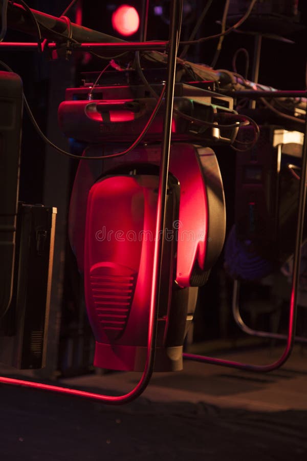 Theater light on stage stock image. Image of light, green - 140864739