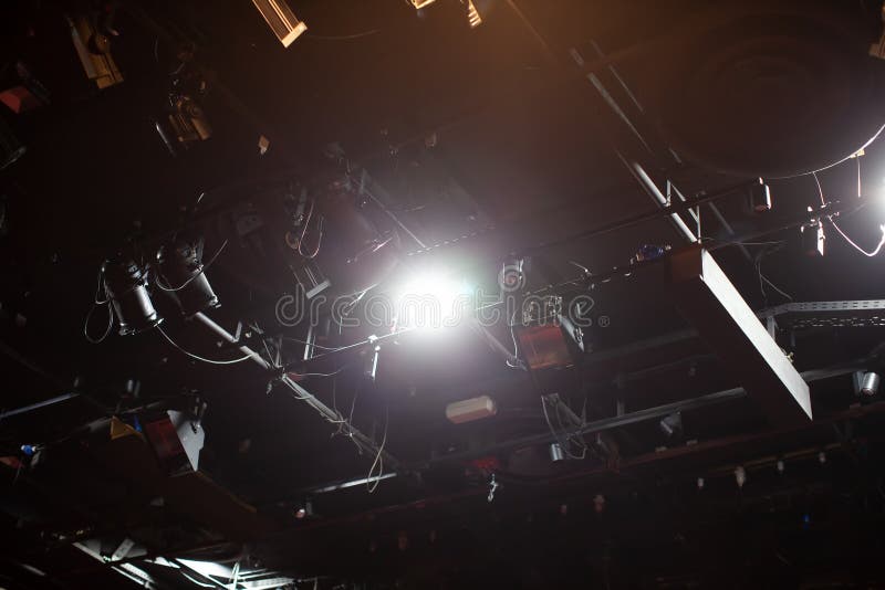 Theater Lights Above the Stage Stock Image - Image of fittings ...