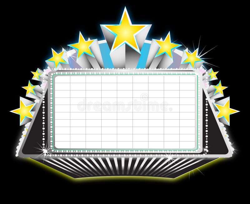 Blank Broadway Theatre Sign