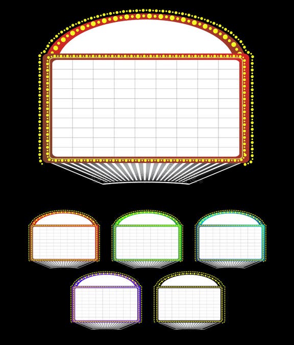 Blank Theater Marquee Sign Stock Illustrations – 2,778 Blank Theater ...