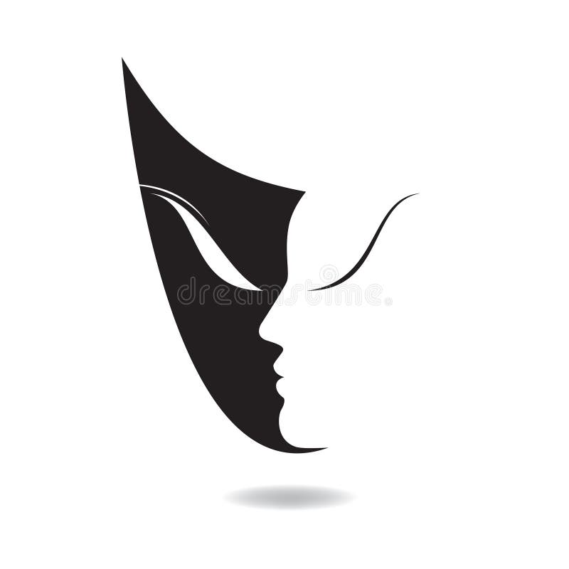 Theater Mask Logo Vector Illustration Stock Vector - Illustration of ...