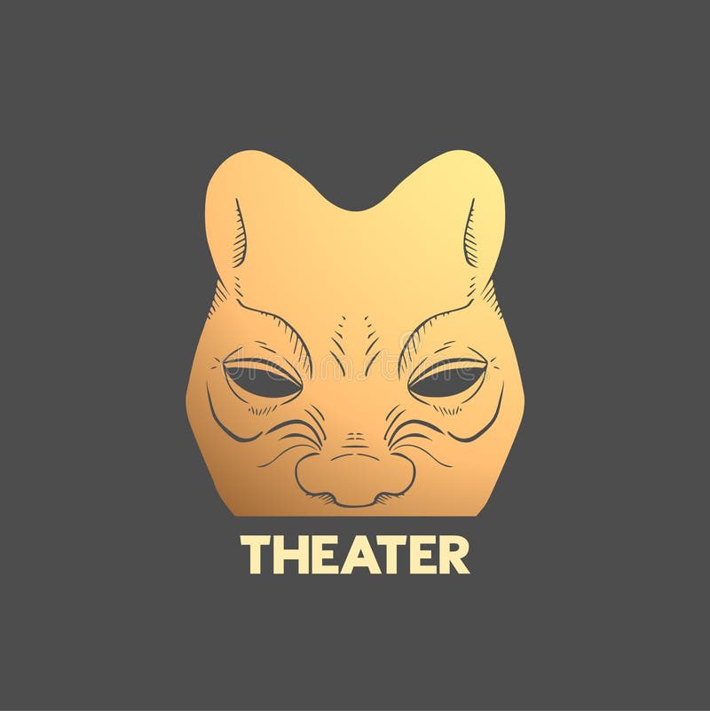 Theater mask symbol stock vector. Illustration of isolated - 364440108
