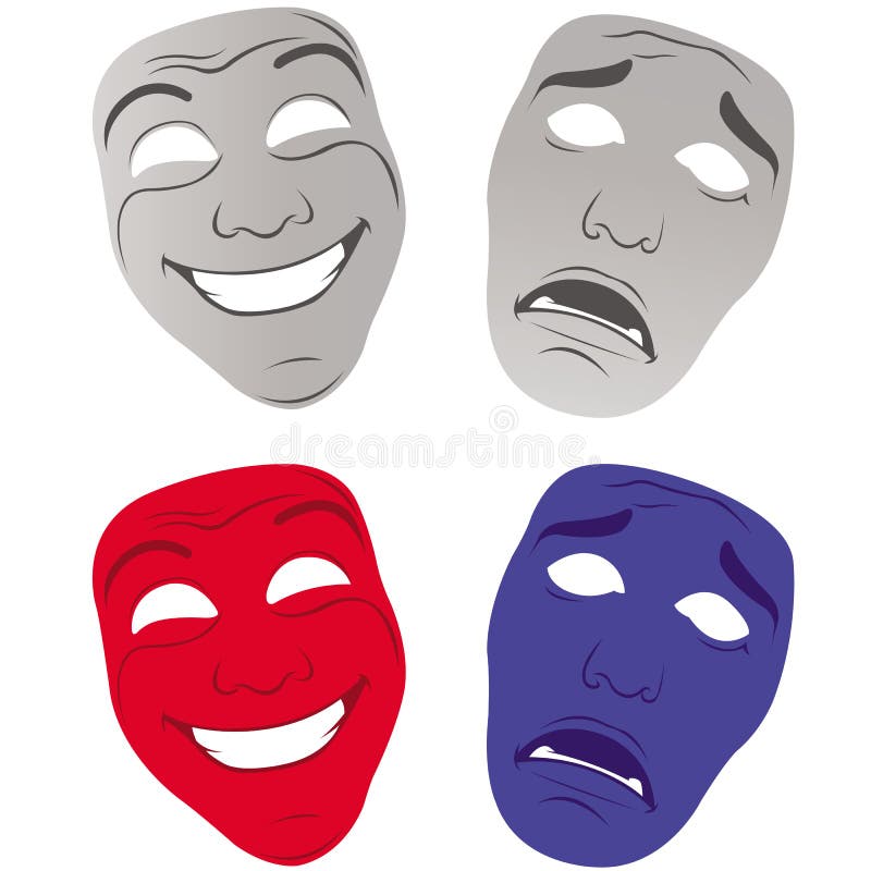 Theater Masks Seamless Pattern Stock Vector - Illustration of sign ...