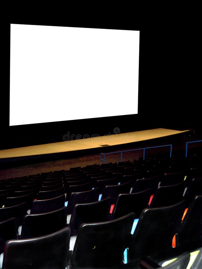 Theater with Movie Screen stock photo. Image of drama - 36921784