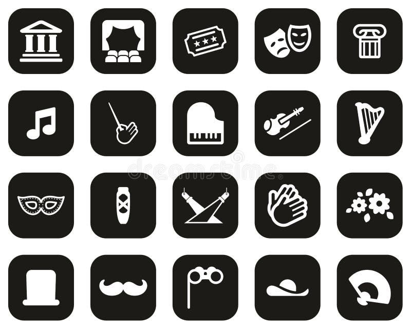 Opera Icons Set, Cartoon Style Stock Vector - Illustration of director ...