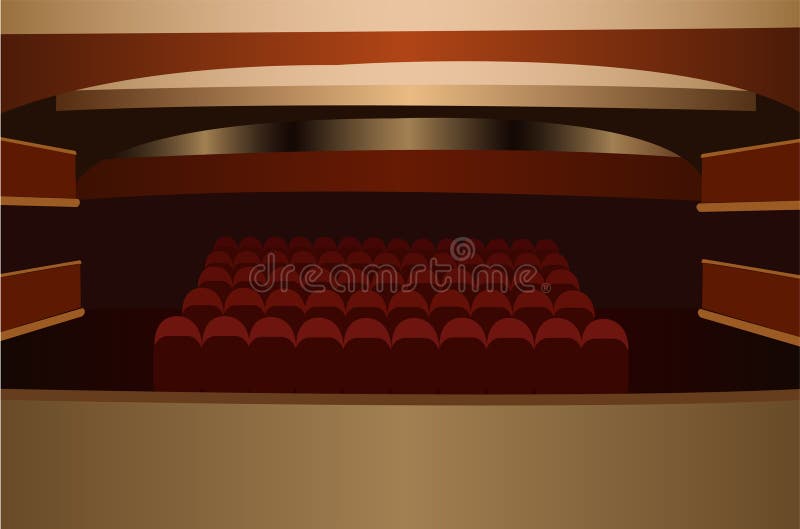 Theater scene vector stock vector. Illustration of contour - 4580987