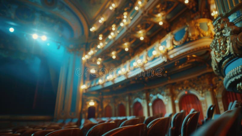 A Theater Setting with Rows of Seats and a Stage for Performances ...