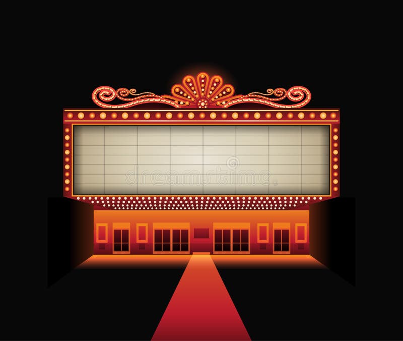 Blank Movie Theater Sign