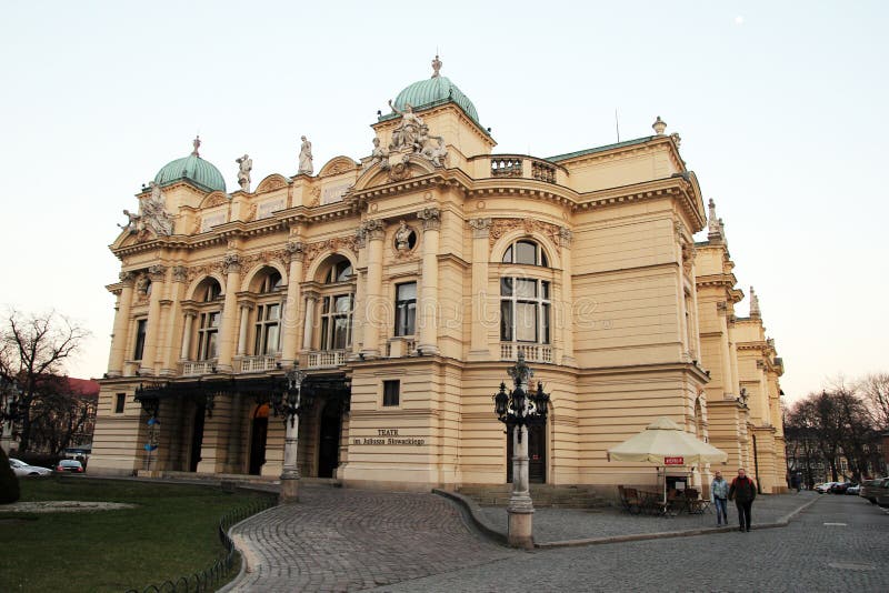 Theater slowacki editorial stock photo. Image of poland - 77953418