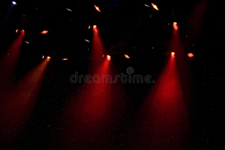 Theater Spot Lights on Stage Stock Photo - Image of theatrical, spots ...