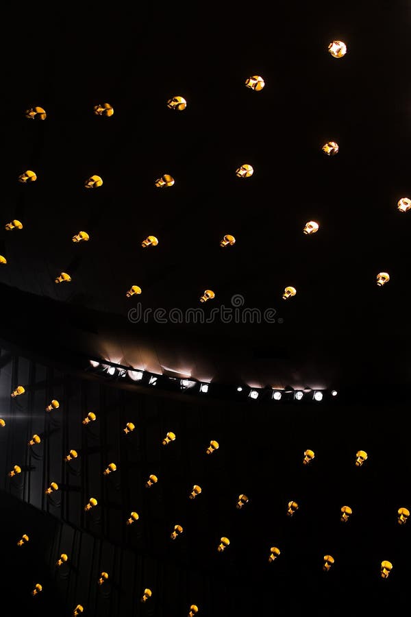 Overhead Theater Stage Lighting Stock Image - Image of theatrical, beam ...