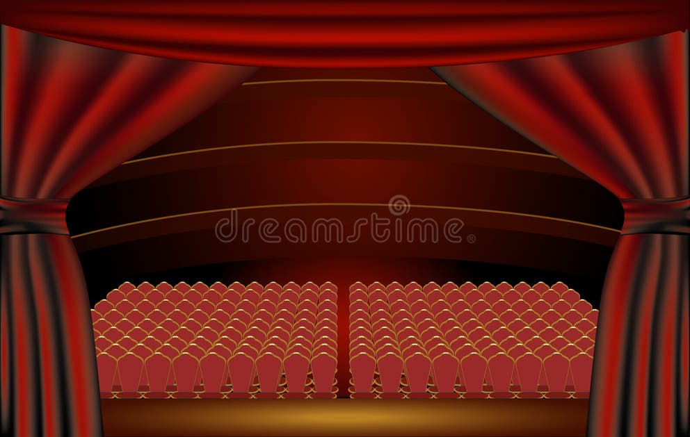 Theater stage, audience stock vector. Illustration of audience - 5685067