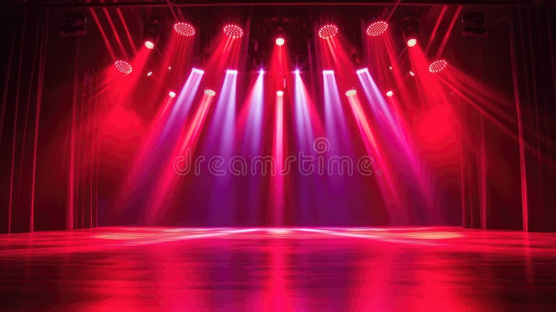 Theater Stage Bathed in Spotlight for Opera Performance. Dramatic ...