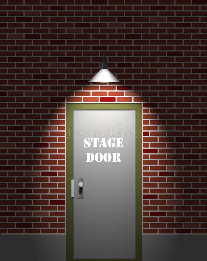 Theater Stage Door stock illustration. Illustration of marquee - 9753514