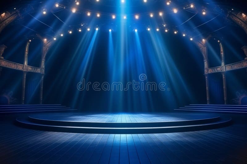 Theater Stage Light Background with Spotlight Illuminated the Stage for ...