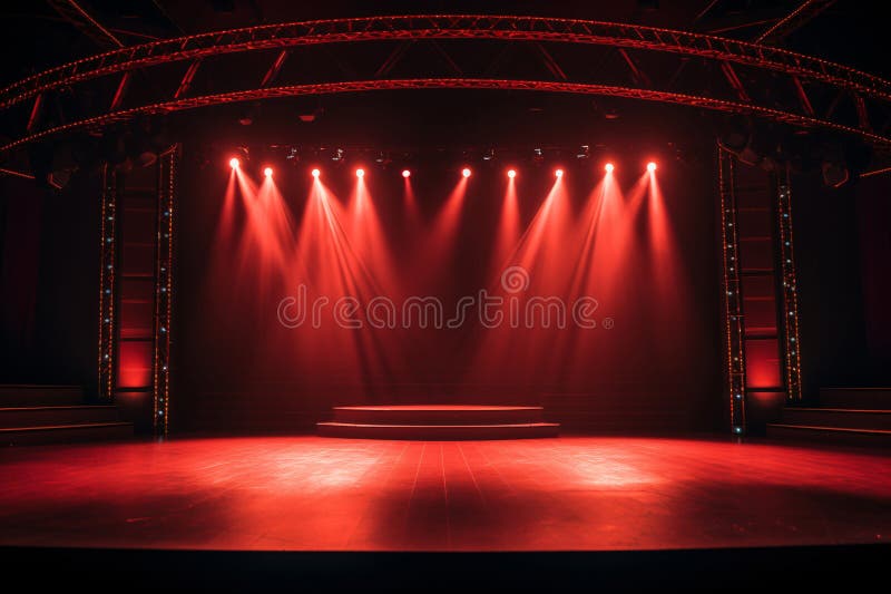 Theater Stage Light Background with Spotlight Illuminated the Stage for ...