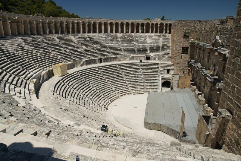 Theatre of Aspendos Ancient City in Antalya, Turkiye Stock Photo ...