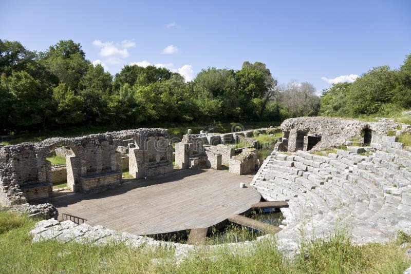 The Theatre, Butrint, Albania Stock Photo - Image of unesco, ancient ...