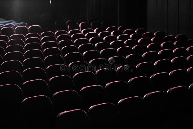 Theatre. Chairs. an Empty Hall. Natural Light. Stock Image - Image of ...
