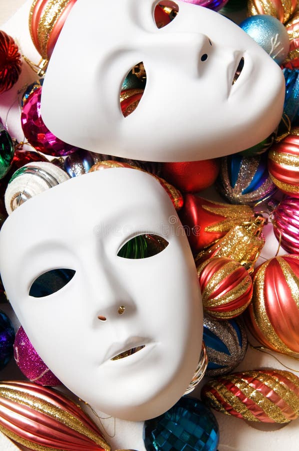 Theatre Concept - White Masks Stock Photo - Image of folded, cheerful ...