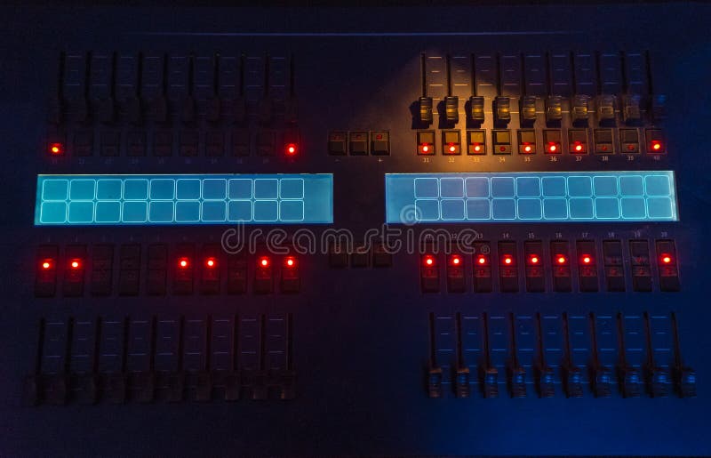 Light control console stock image. Image of nightclub - 129208455