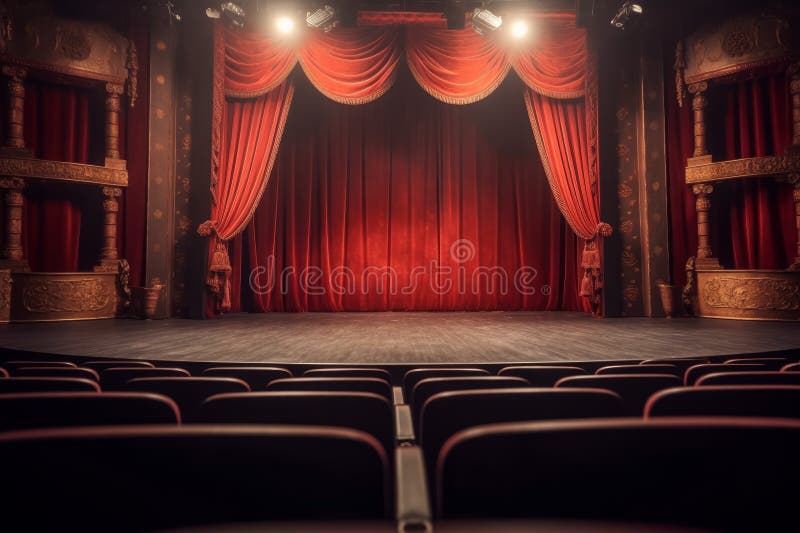 Theatre Day Scene. Generate Ai Stock Illustration - Illustration of ...
