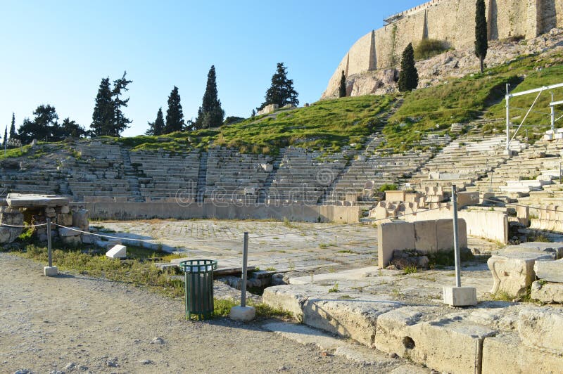 The Theatre from Delphi, Greece in Athens Stock Image - Image of ...