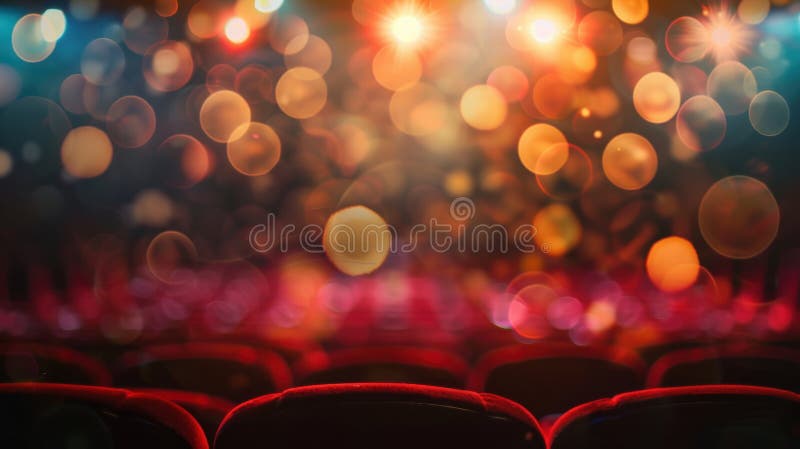 Theatre Interior Blurred in Background, Highlighting the Stage Design ...