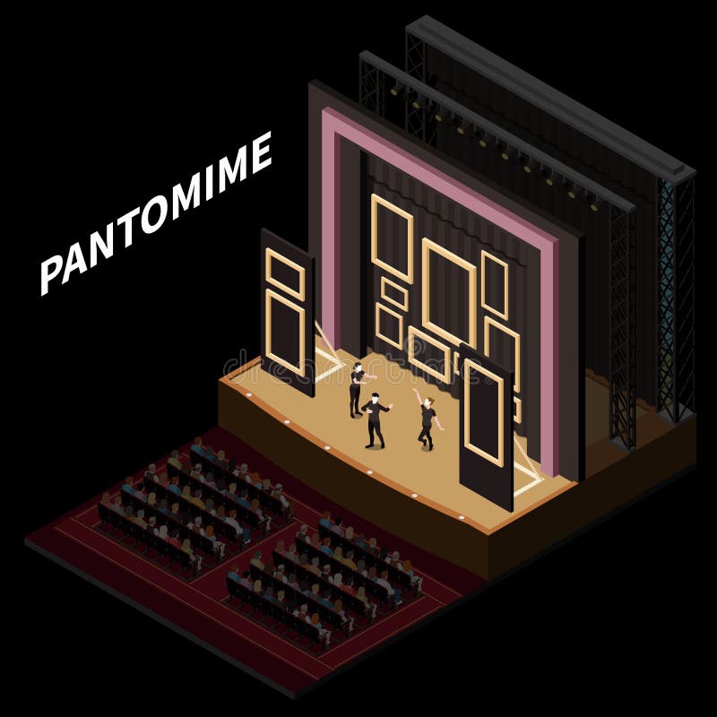 Stage Theatre Isometric Illustration Stock Illustrations – 455 Stage ...