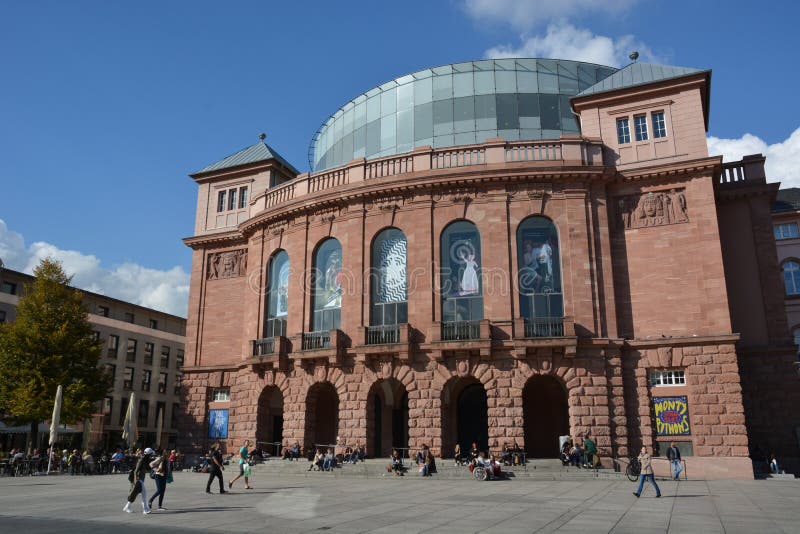 Theatre of Mainz editorial stock photo. Image of opera - 97602838