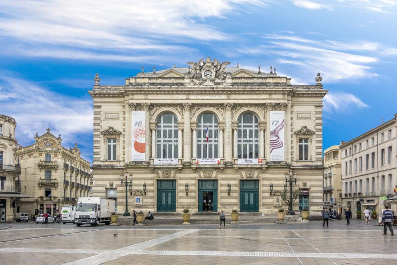 Theatre of Opera and Comedy in Montpellier Editorial Stock Image ...
