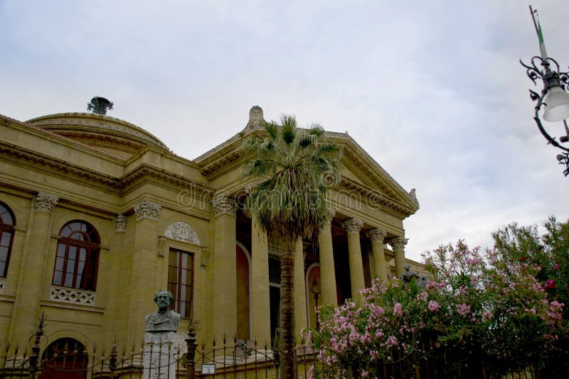 Theatre of Palermo, Sicily stock image. Image of massimo - 84806813