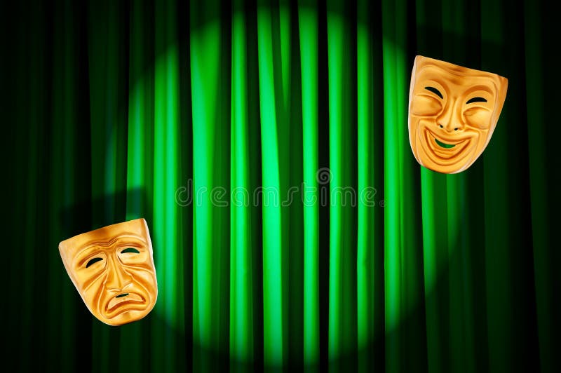 Theatre Performance Concept - Masks Stock Image - Image of happy ...