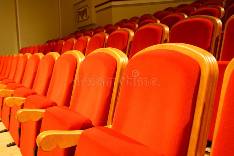 Rows of theatre seats stock image. Image of event, seat - 7473339