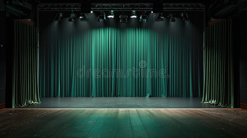 Theatre Stage with Elegant Curtain Creates a Versatile Backdrop for ...