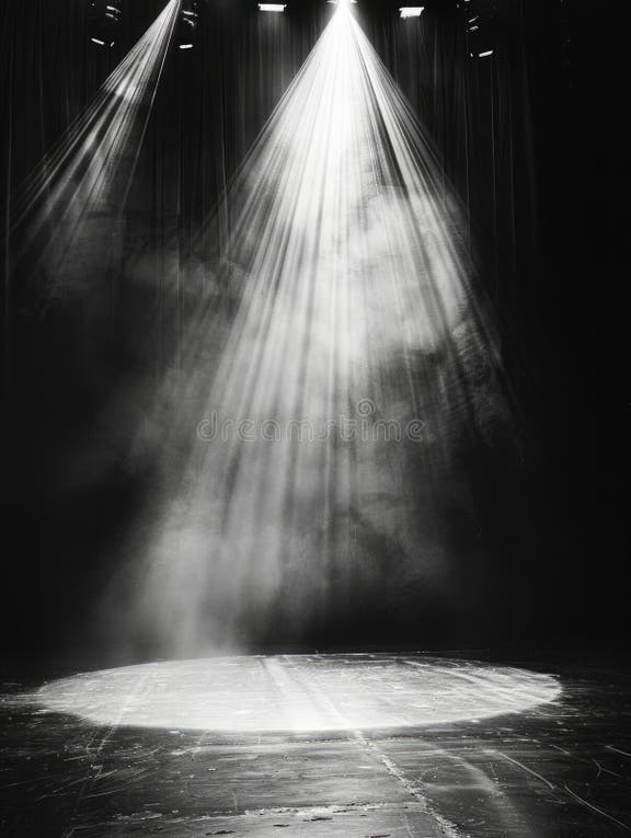 Theatre Stage with Spotlight Effect Stock Image - Image of professional ...
